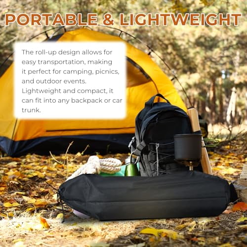 Outvita Folding Camping Table, Portable Picnic Table, Aluminum Roll Up ...