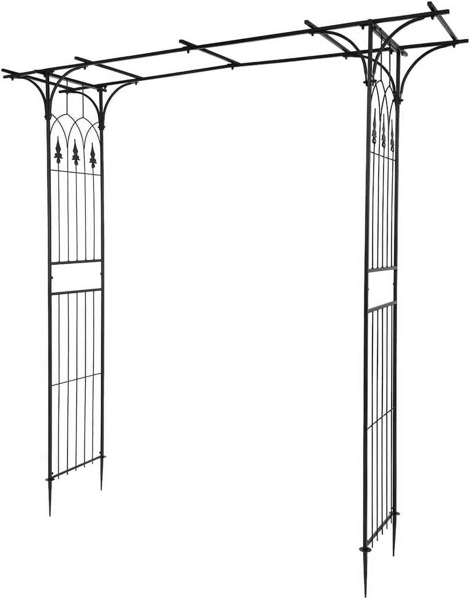 Outvita Garden Arch Arbor with Stand, Heavy Duty Metal Arbour Archway ...