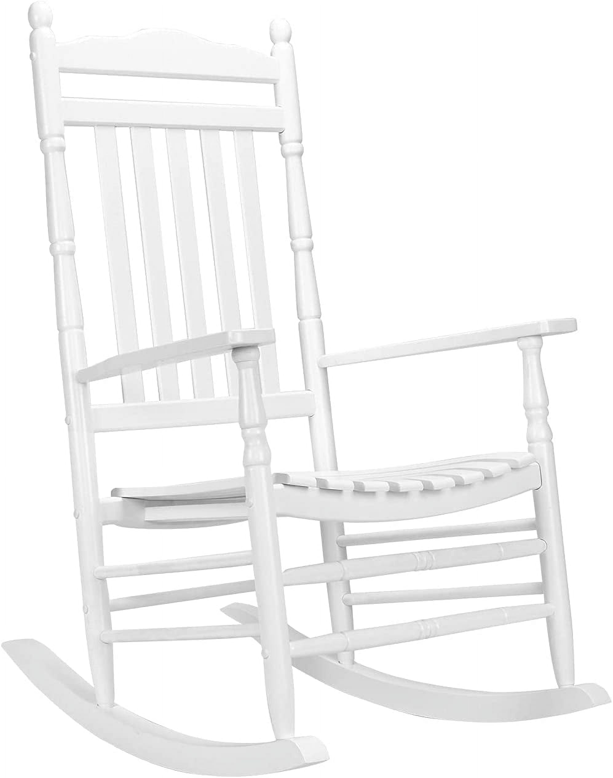 Outvita Outdoor Rocking Chair, Solid Wood High Back Rocker, All Weather ...
