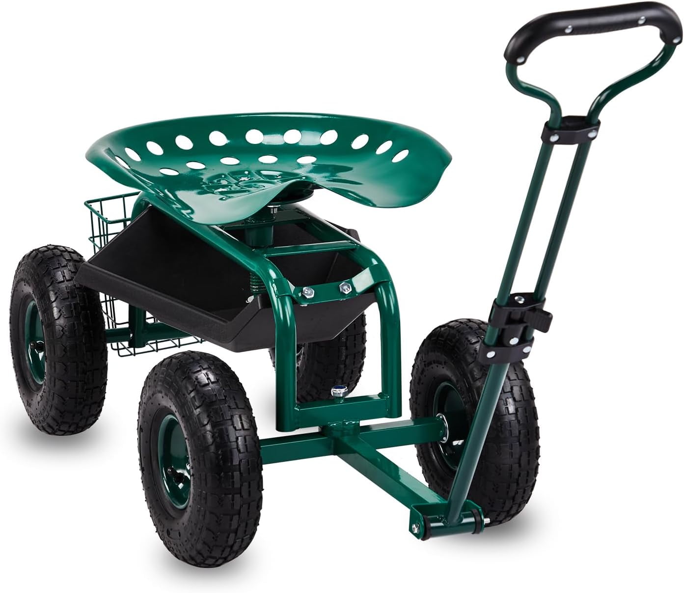 Outvita Rolling Garden Work Seat with Wheels, Garden Scooter with 360 ...