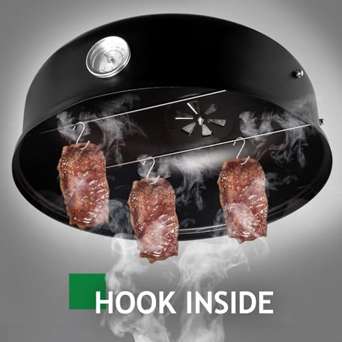 Outvita Vertical 18.5 Inch Steel Charcoal Smoker, Heavy Duty 3-in-1 ...