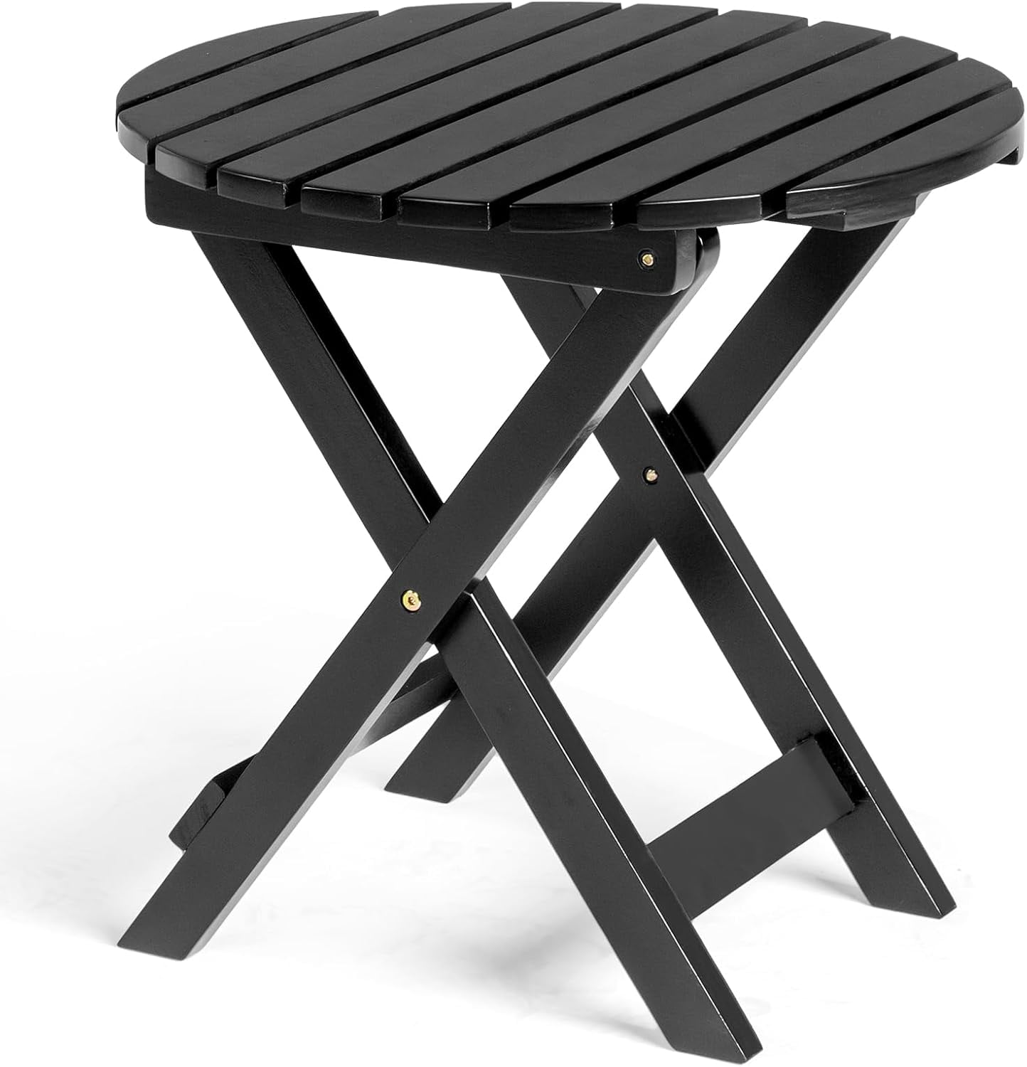 Outvita Wood Folding Side Table, Portable & Lightweight Compact Wooden ...