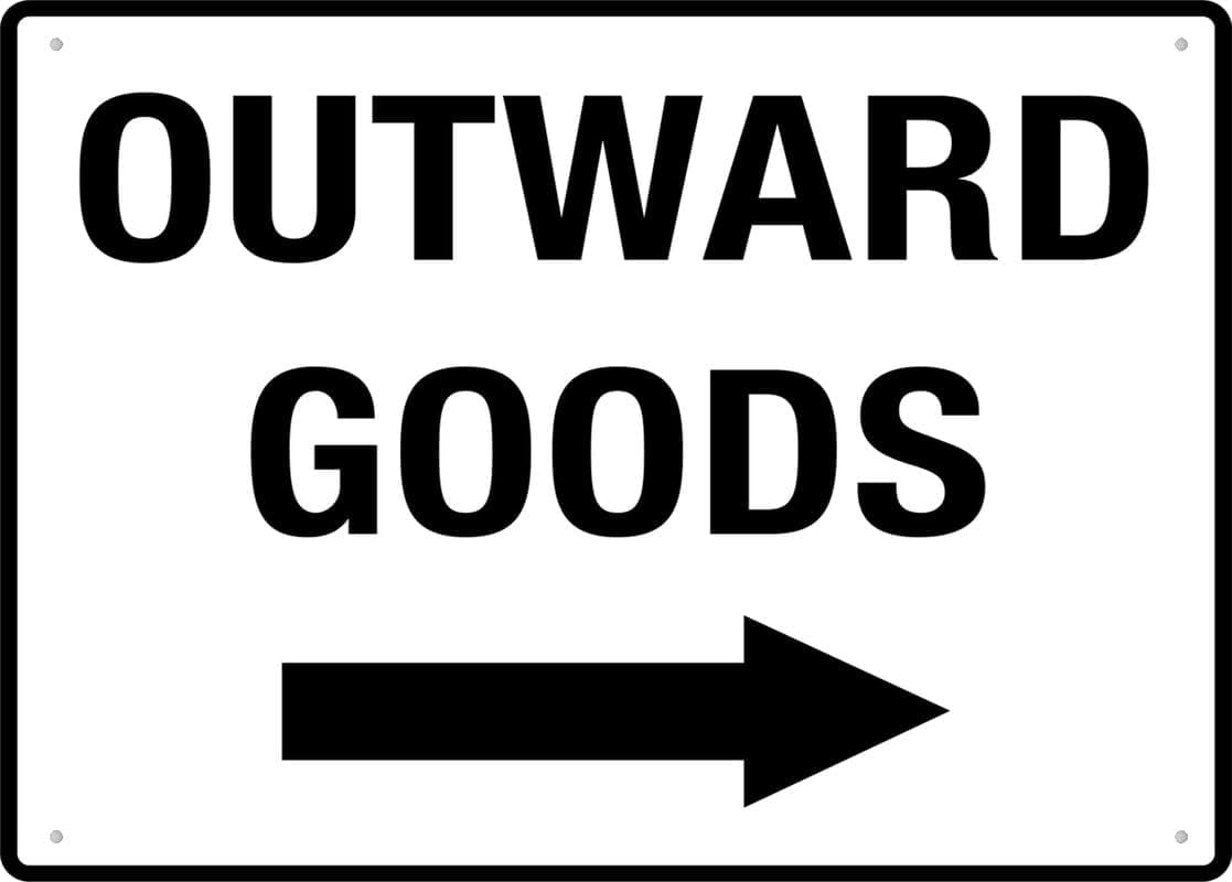Outward Goods Right Arrow Outdoor Uv Printed Rust Free Aluminum 12 X 8 ...