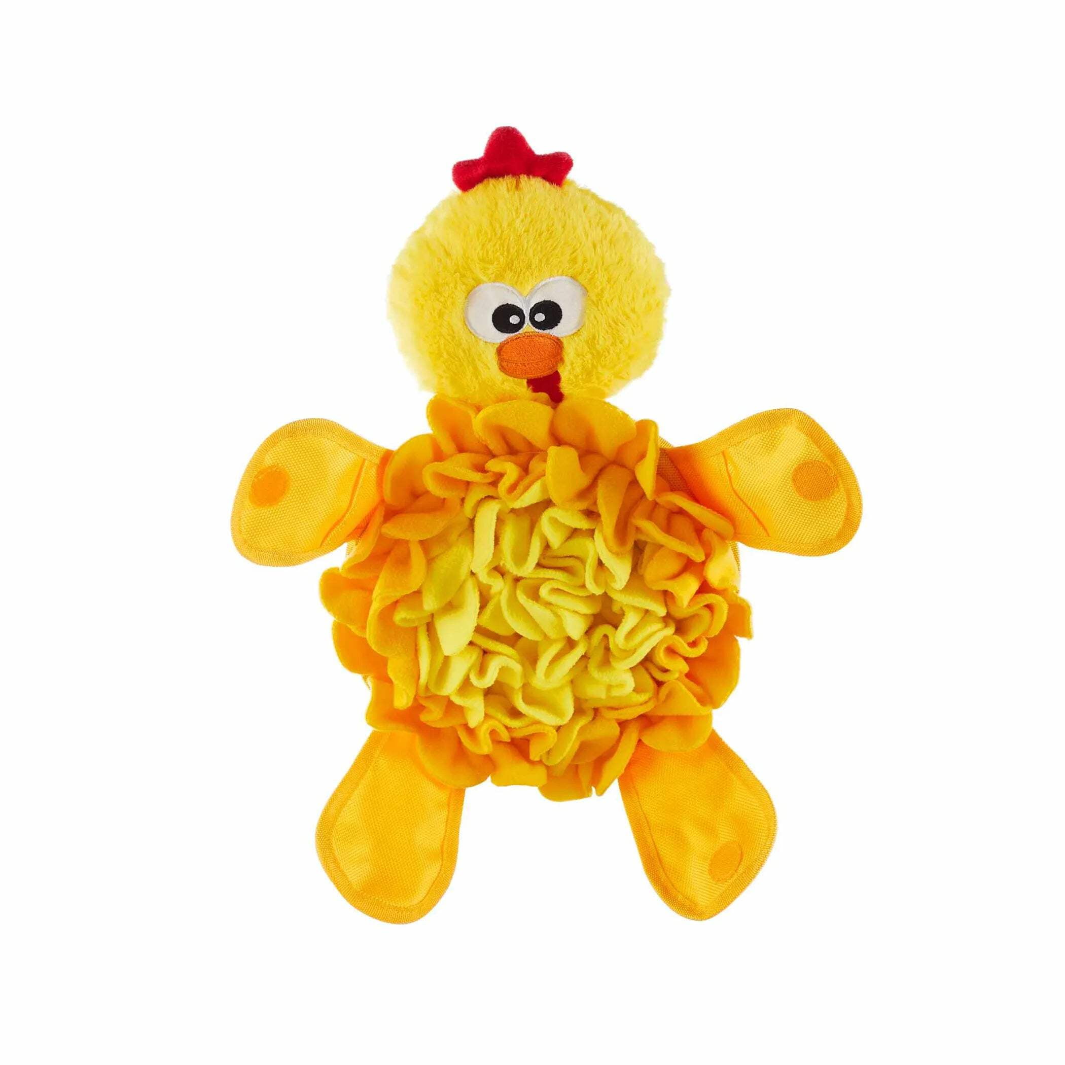Nina Ottosson Snuffle Palz Chicken Interactive Plush Dog Puzzle Toy Yellow Large - Walmart.com
