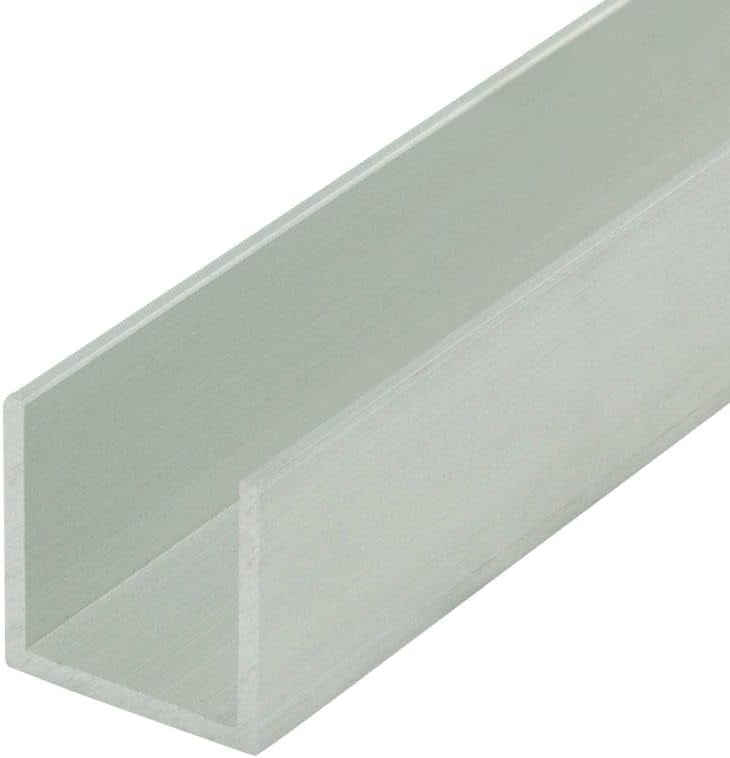 Outwater Alu570-M Mill Finish 5/8 Inch Inside Dimension Aluminum U Channel C Channel 72 Inch ...