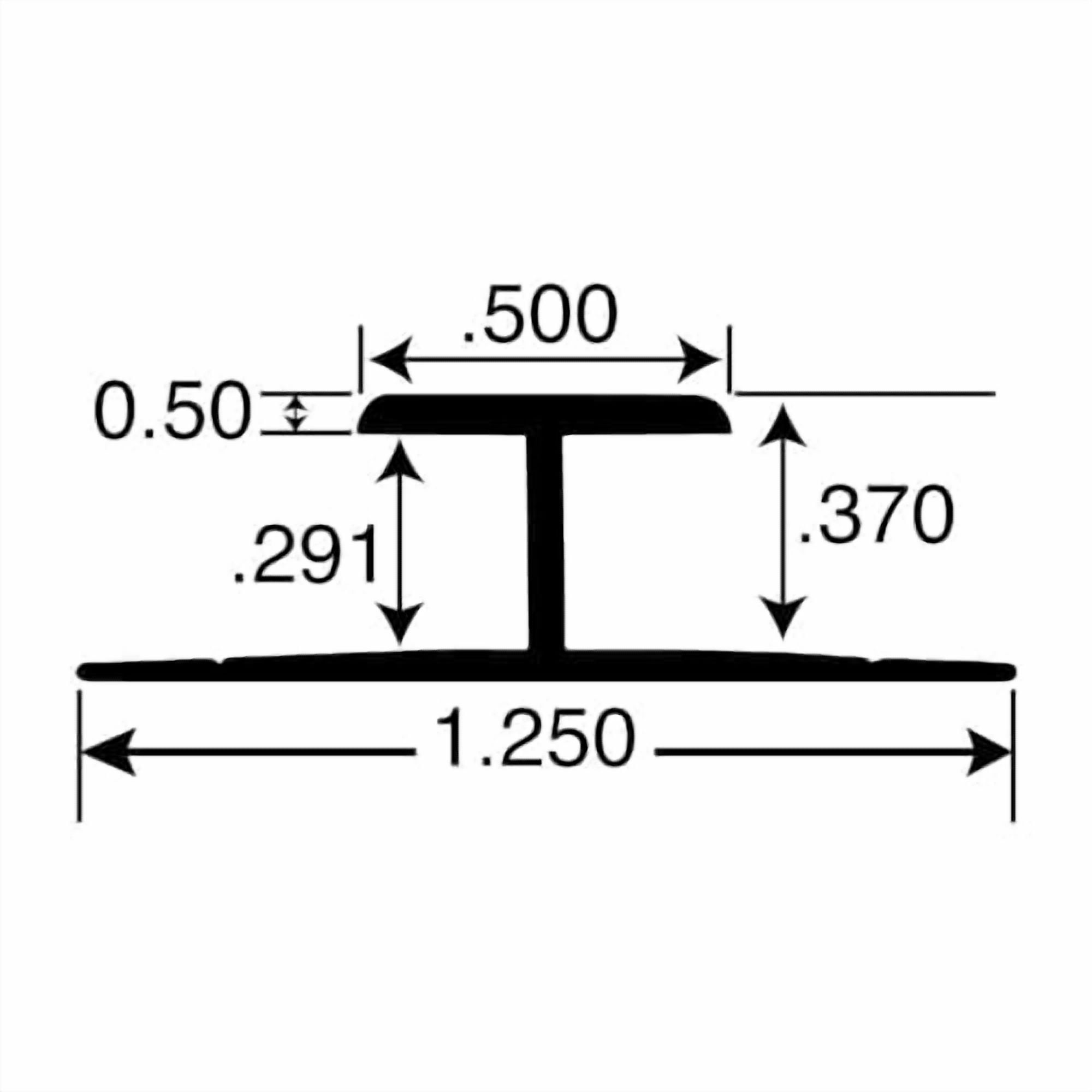 Outwater Aluminum H Channel Fits Material 1/4 to 9/32 Inch Mill Finish ...