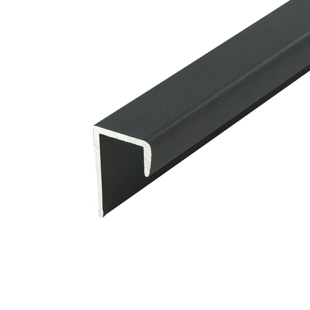 Outwater Aluminum J Channel Fits Material 1/2 Inch Thick Black Aluminum ...