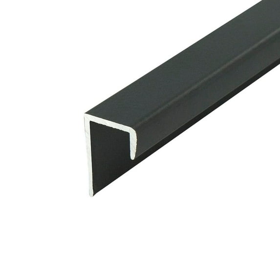 Outwater Aluminum J Channel Fits Material 1/2 Inch Thick Black Aluminum ...