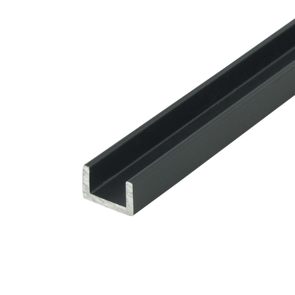 Outwater Black Finish 3/8'' Inside Dimension Aluminum U-Channel 36 ...