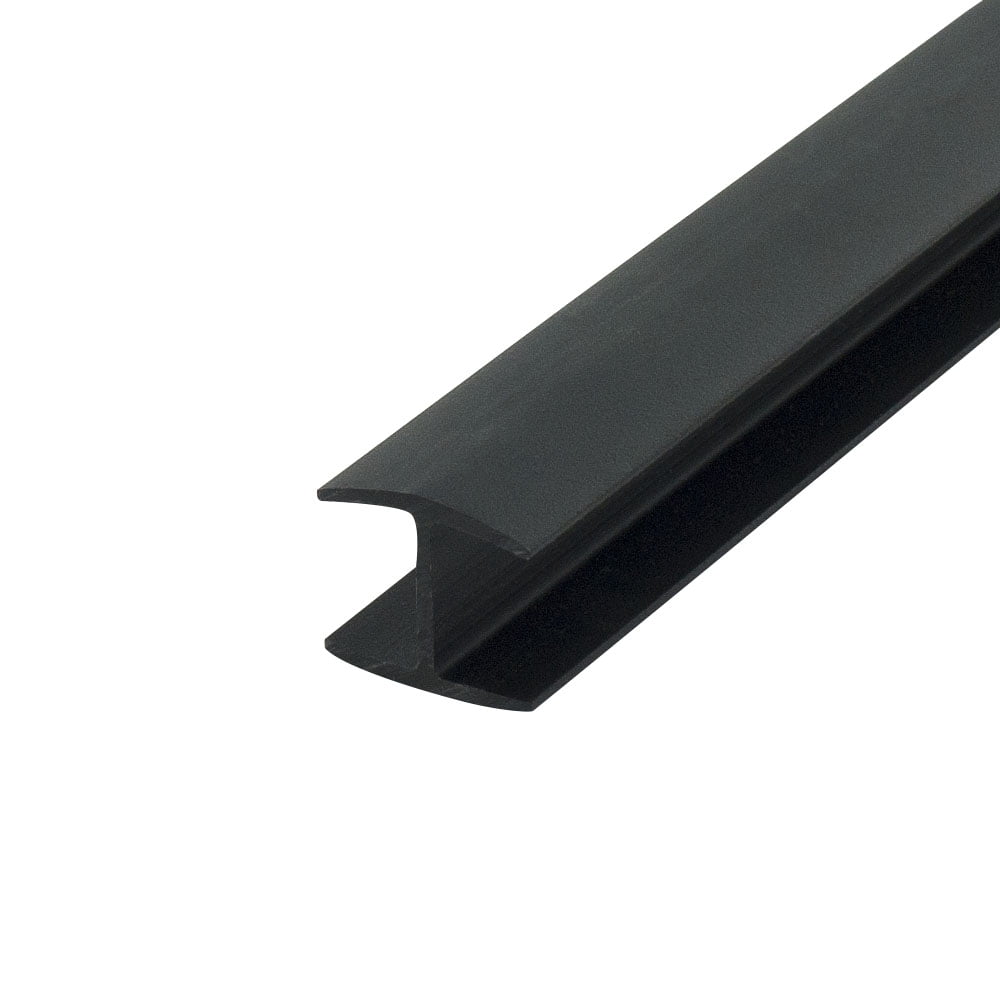 Outwater Plastic H Channel Fits Material 1/2 Inch Thick Black Styrene ...