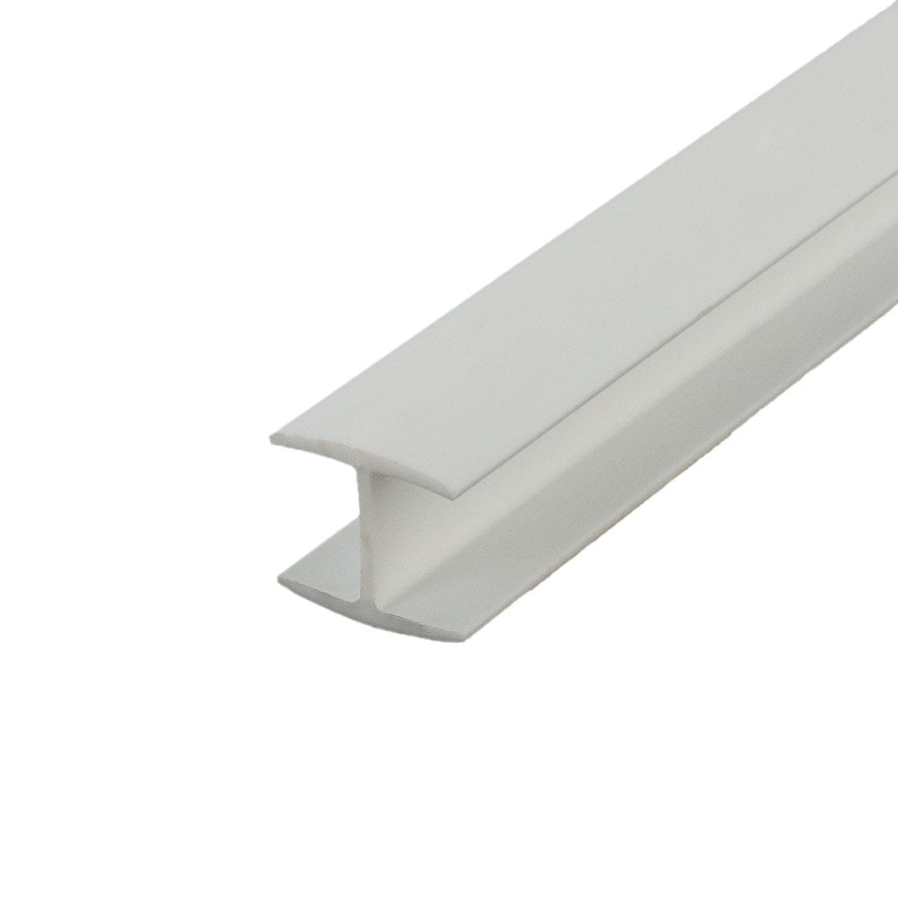 Outwater Plastic H Channel Fits Material 1/2 Inch Thick White Styrene ...