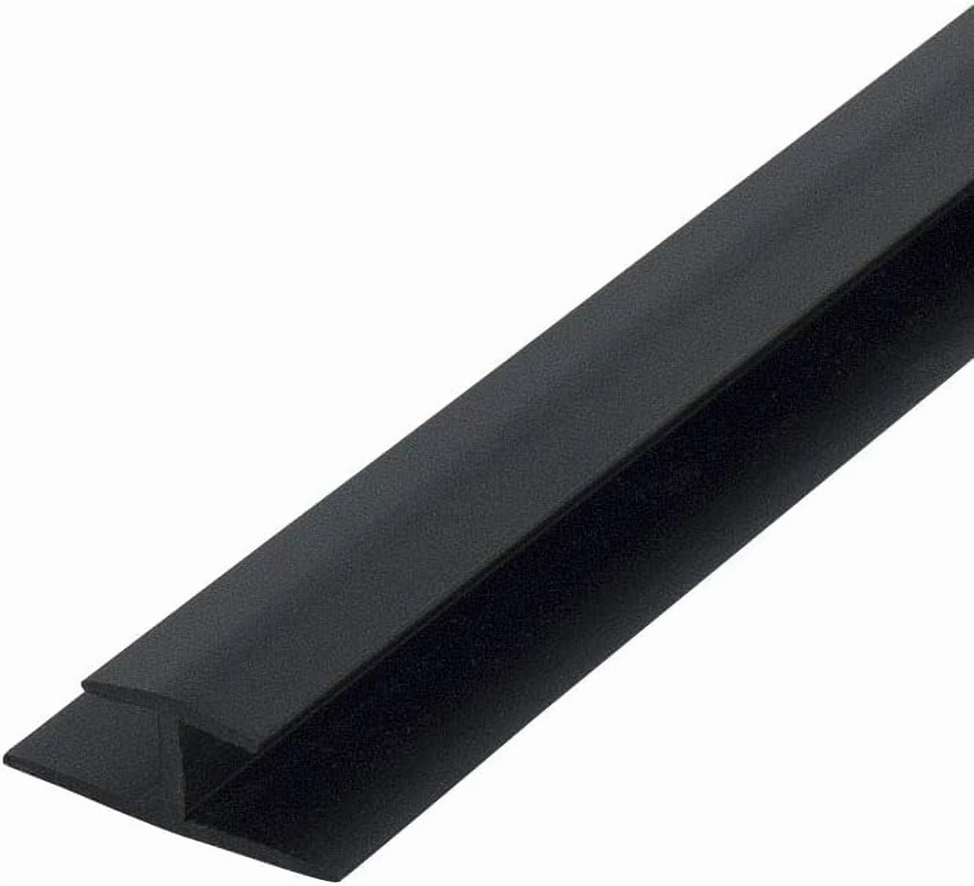Outwater Plastic H Channel Fits Material 1/4 Inch Thick Black ABS ...
