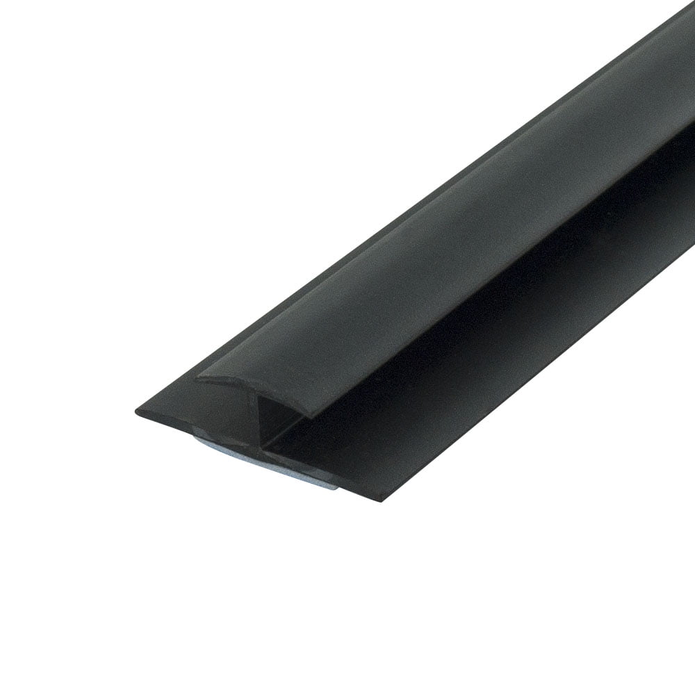 Outwater Plastic H Channel Fits Material 1/4 Inch Thick Black Styrene ...