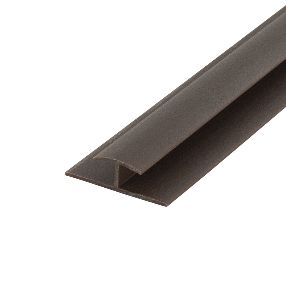 Outwater Plastic H Channel Fits Material 1/4 Inch Thick Brown Styrene ...