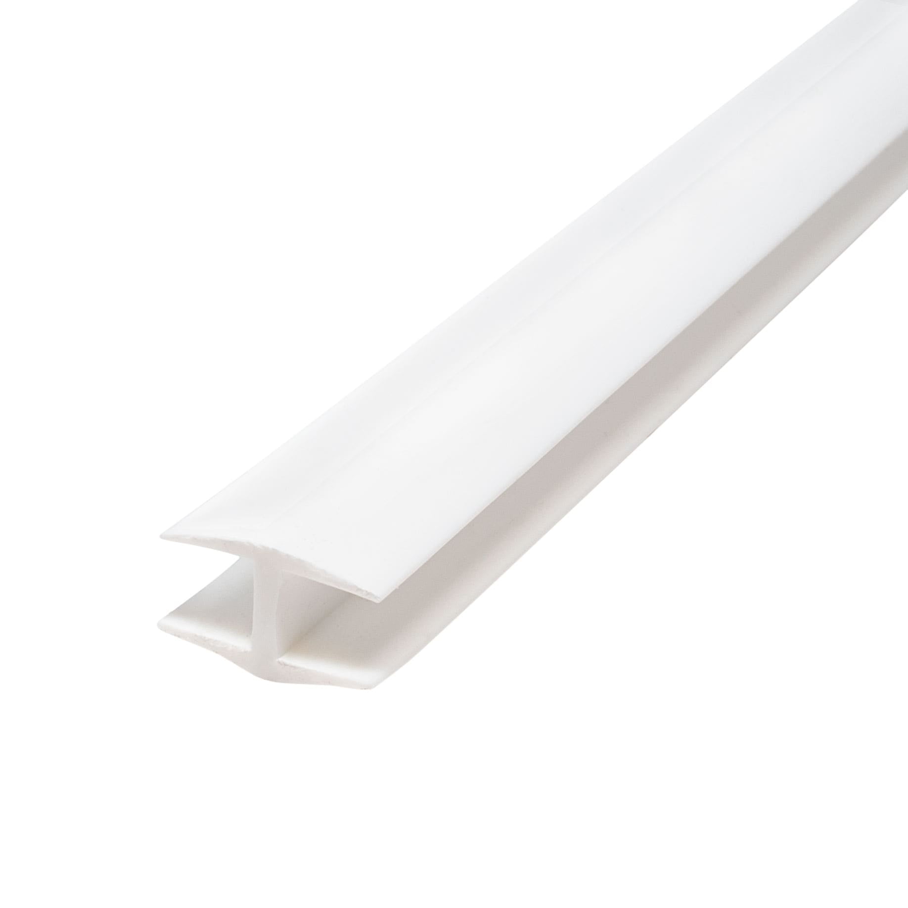 Outwater Plastic H Channel Fits Material 1/4 Inch Thick White Styrene ...