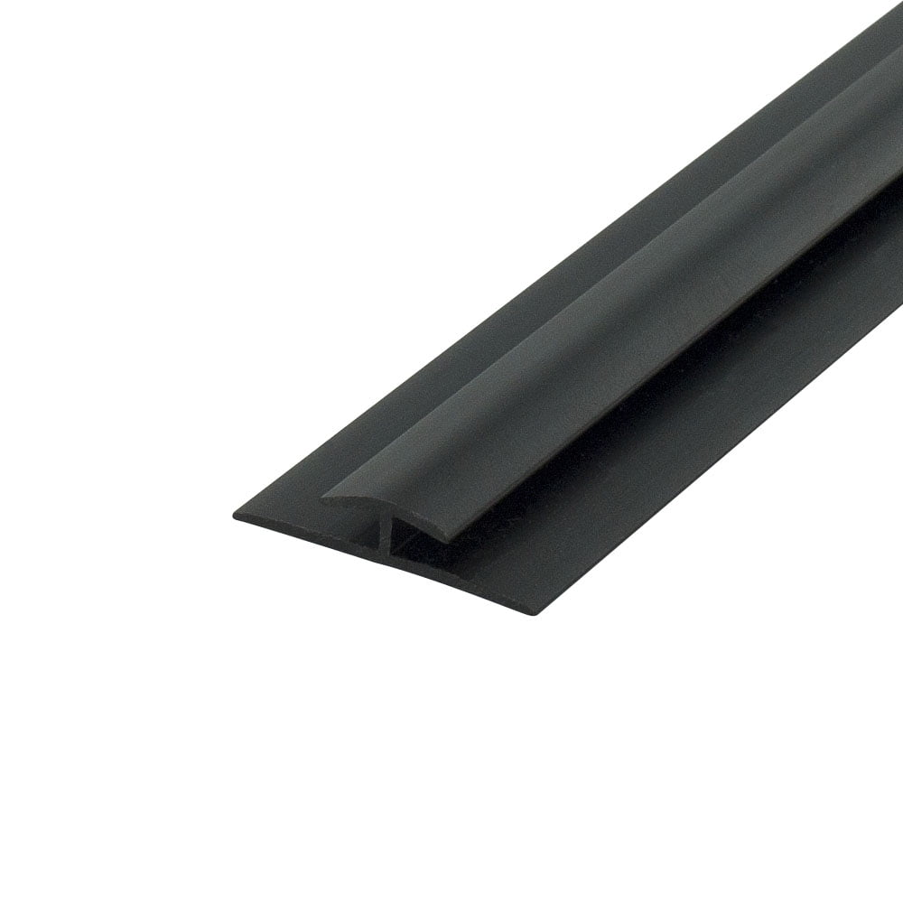 Outwater Plastic H Channel Fits Material 1/8 Inch Thick Black Styrene ...