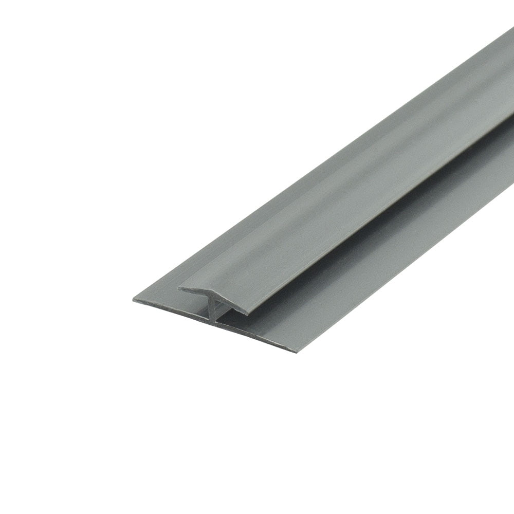 Outwater Plastic H Channel Fits Material 1/8 Inch Thick Silver Rigid ...
