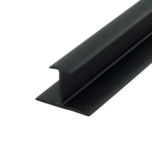 Outwater Plastic H Channel Fits Material 3/4 Inch Thick Black Styrene ...