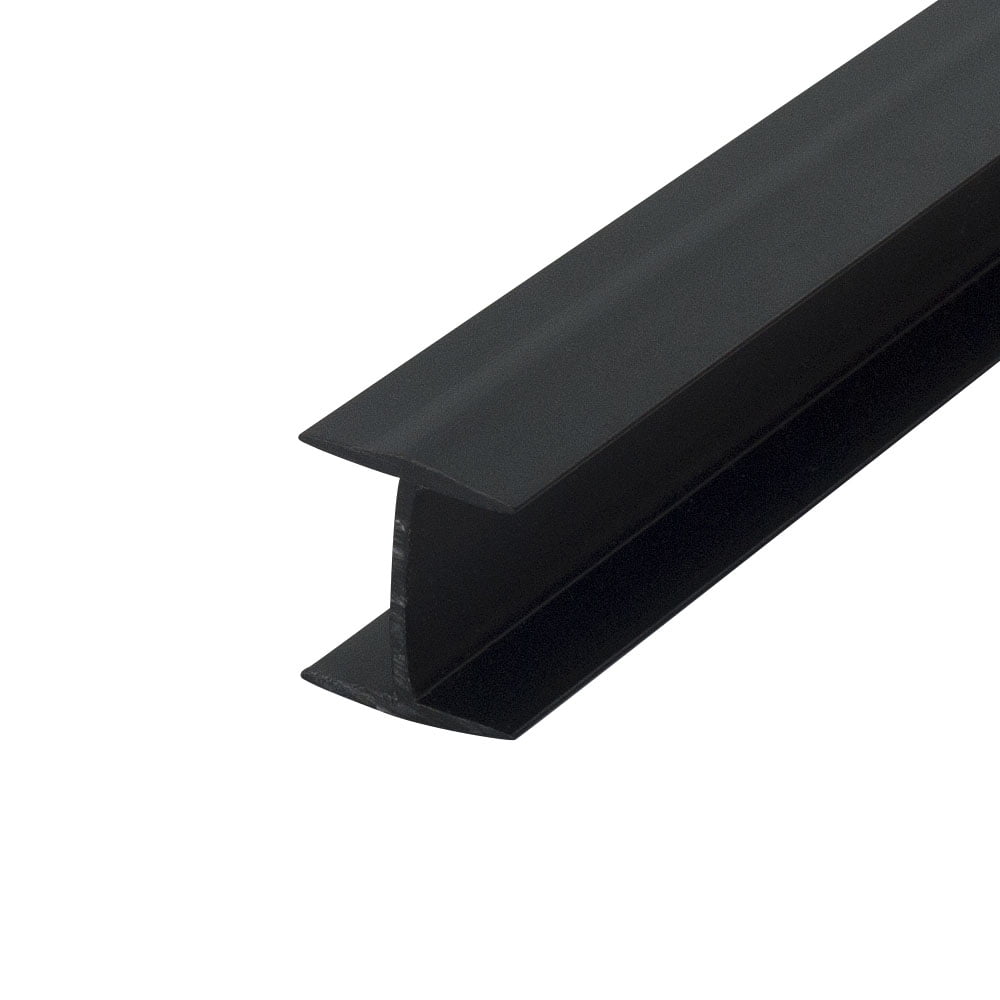Outwater Plastic H Channel Fits Material 3/4 Inch Thick Black Styrene ...