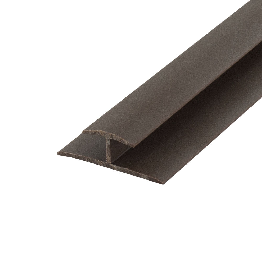 Outwater Plastic H Channel Fits Material 5/16 Inch Thick Brown Styrene ...