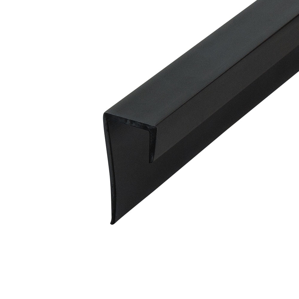 Outwater Plastic J Channel Fits Material 1/2 Inch Thick Black Styrene ...
