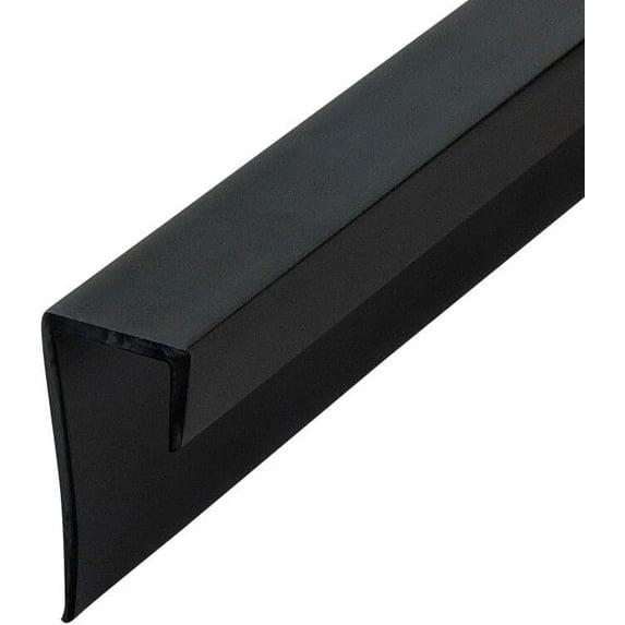 Outwater Plastic J Channel Fits Material 1/2 Inch Thick Black Styrene ...
