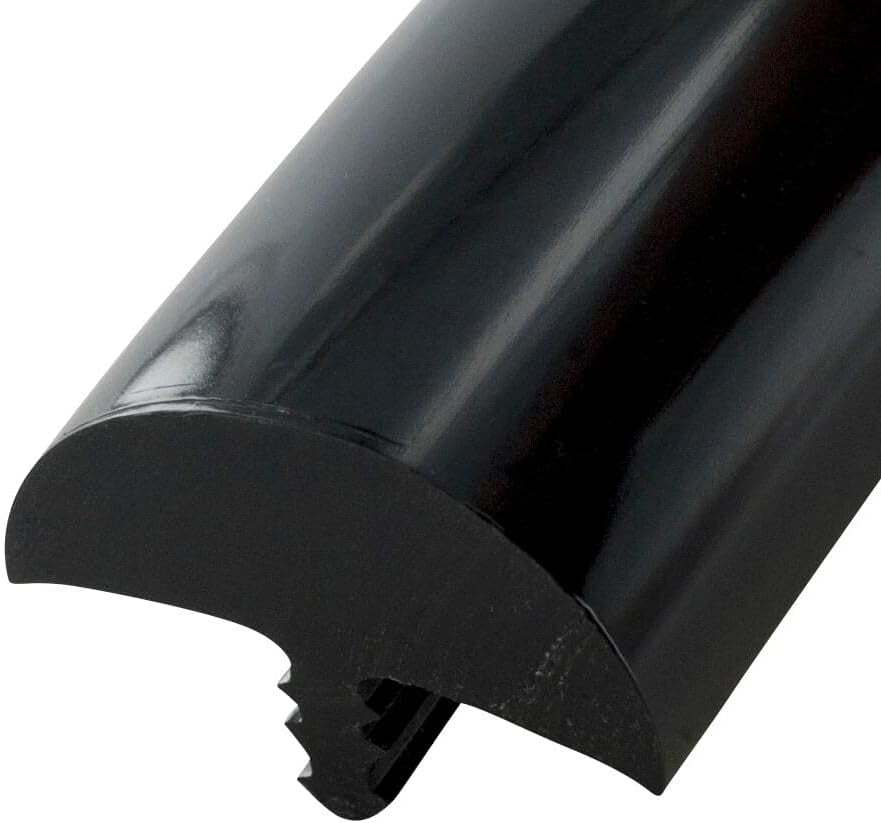 Outwater Plastic T Molding Tee Mldg 1-1/4" Glossy Black Flexible PVC ...