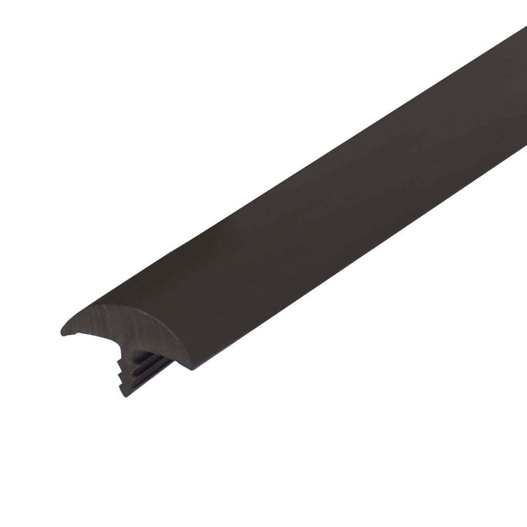 Outwater Plastic T Molding Tee Mldg 13/16" Brown Flexible PVC Round ...