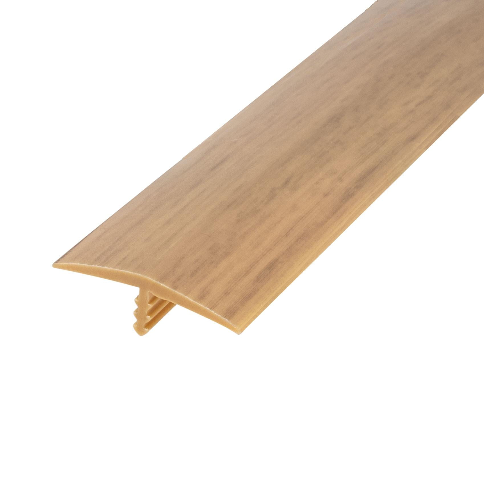 Outwater Plastic T-molding 1-1/4 Inch Oak Woodgrain Flexible ...