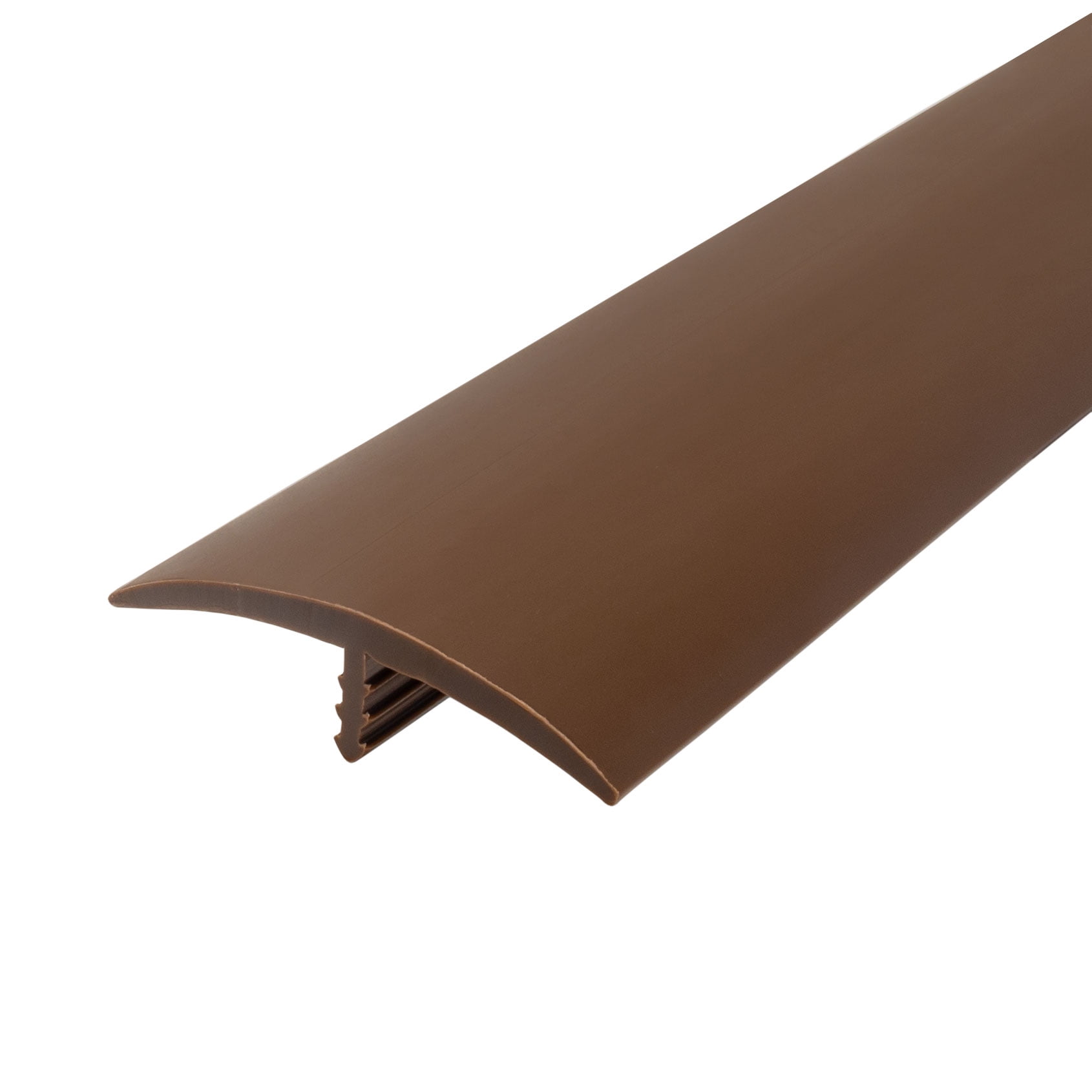 Outwater Plastic T-molding 1-9/16 Inch Milk Chocolate Brown Flexible ...