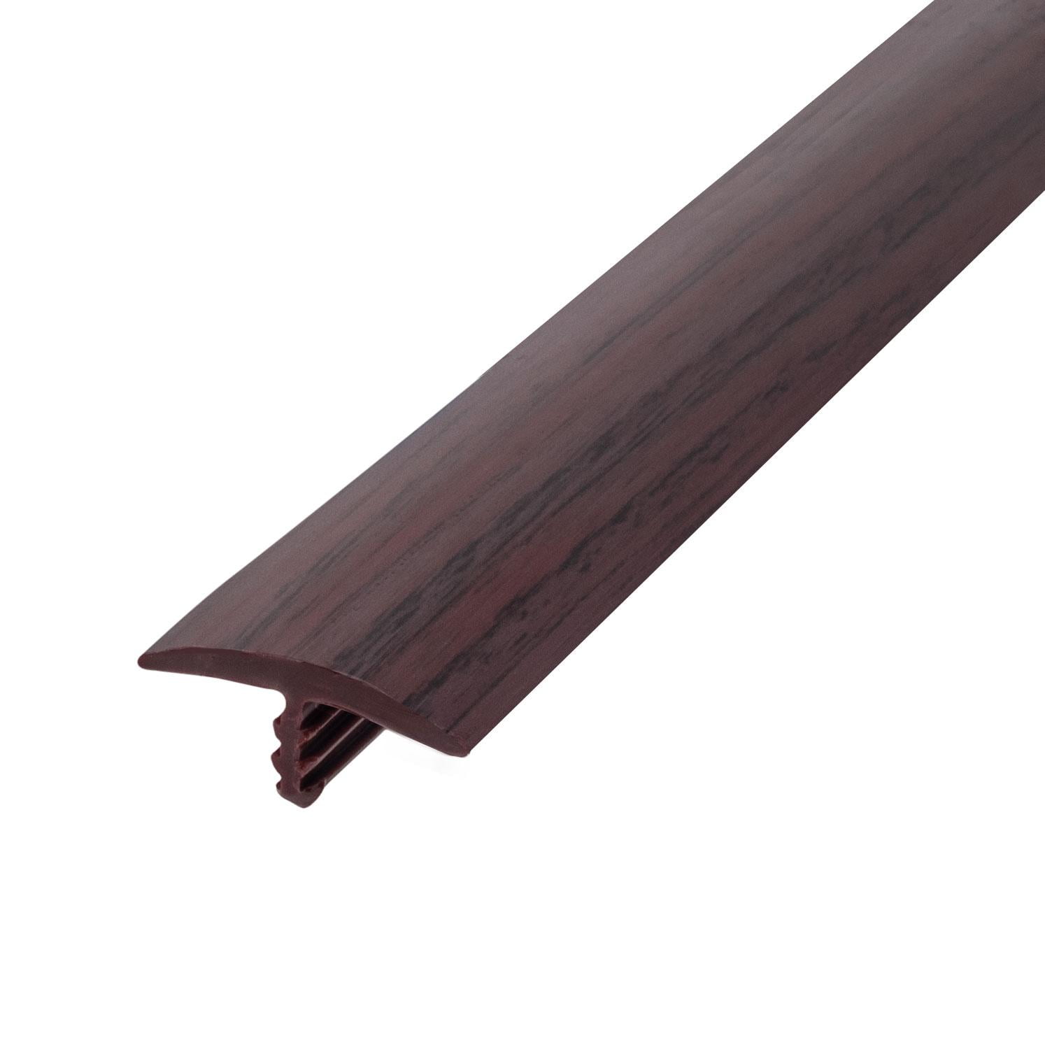 Outwater Plastic T molding 3/4 Inch Wide Dark Cherry Woodgrain Flexible ...
