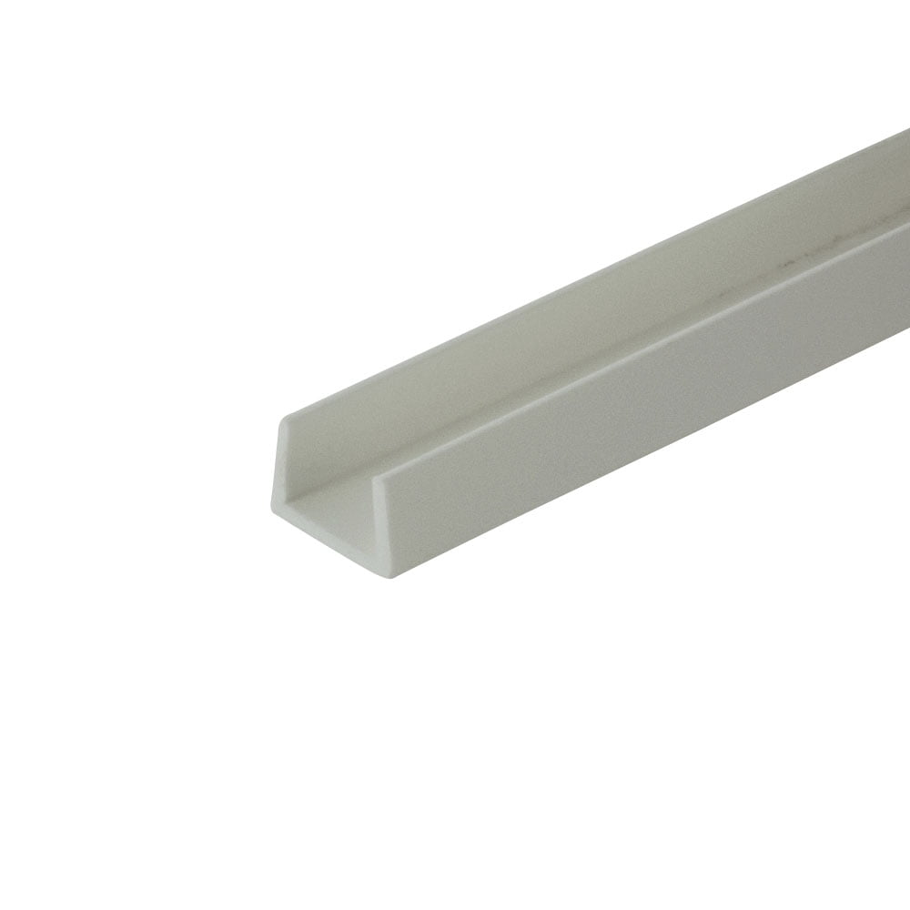 Outwater Plastics 383-WH White 3/8 Inch Styrene Plastic U Channel C ...