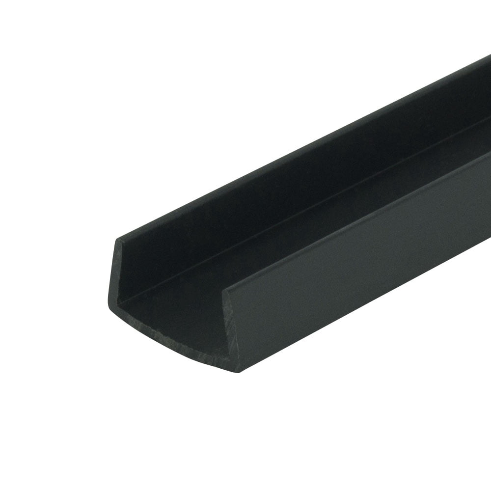 Styrene Plastic Edge Trim Outwater Plastics Black U-Channel Moulding ...