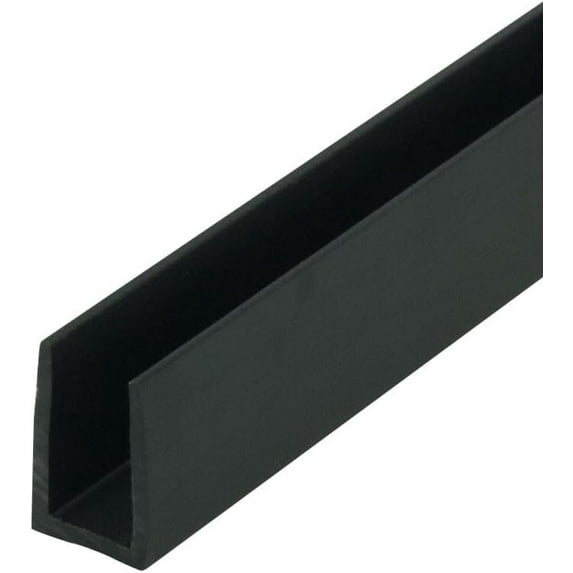 Outwater Plastics Black 5/16'' Long Leg Styrene Plastic U-Channel/C ...