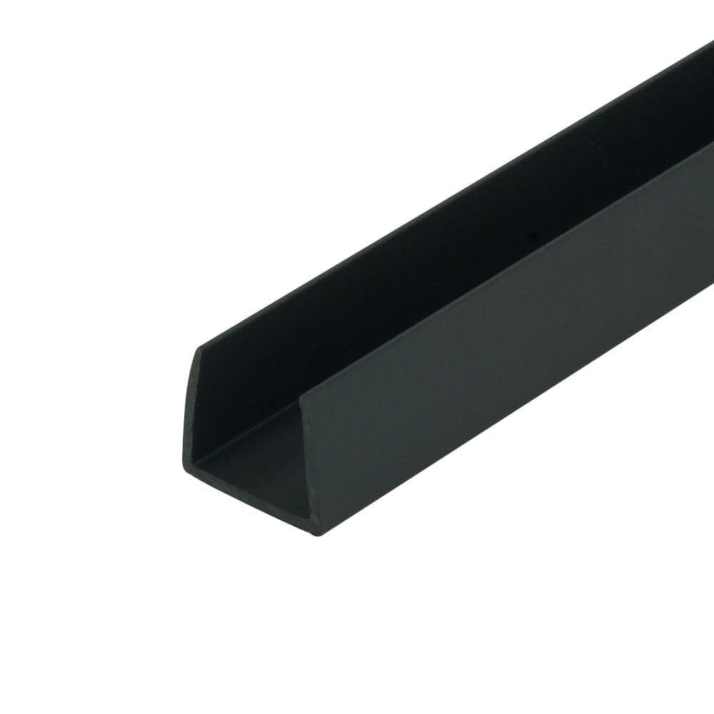Outwater Plastics R104-683-BK Black 1/2 Inch Styrene Plastic U Channel ...