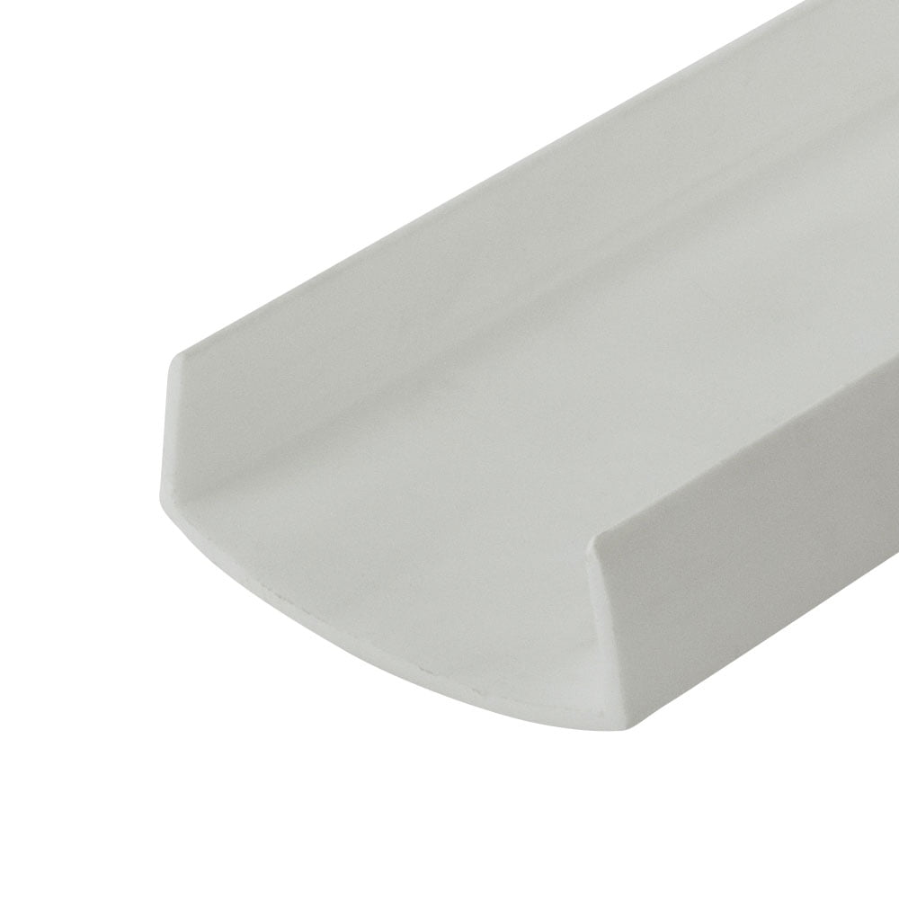 Outwater Plastics White 1-1/2'' Styrene Plastic U-Channel/C-Channel 72 ...