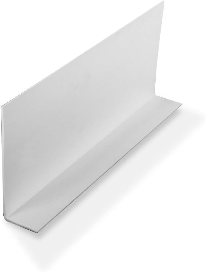 Outwater Plastics White 1" X 3" X 1/16" Thick Styrene Angle Plastic ...