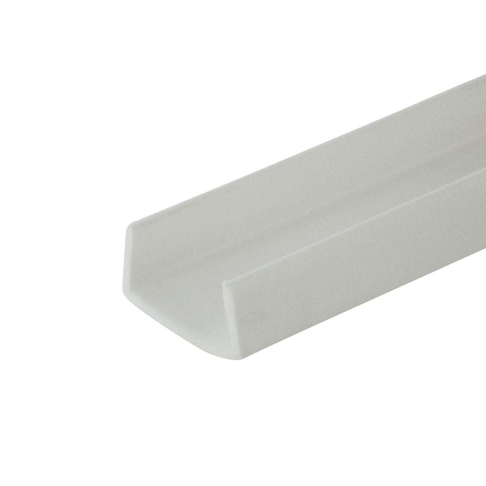 Outwater Plastics White 3/4'' Styrene Plastic U-Channel/C-Channel 48 ...