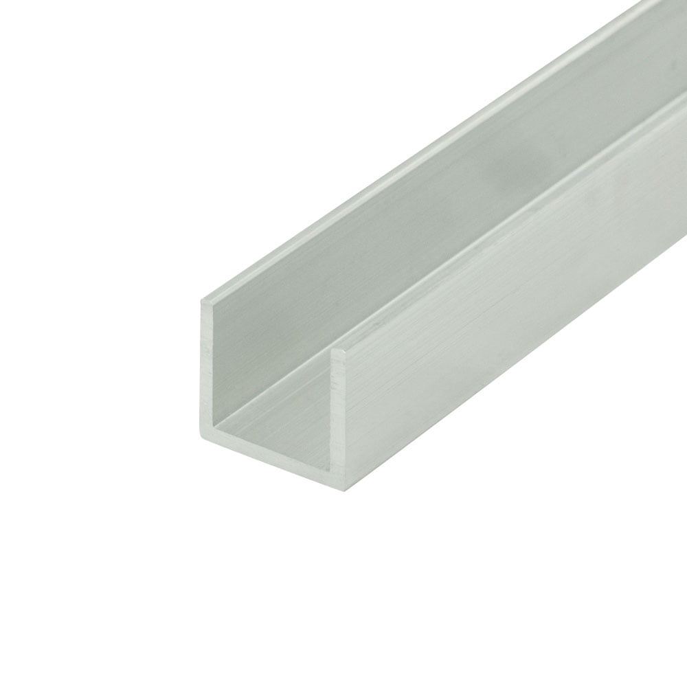 Outwater Polished Finish 1/2'' Inside Dimension Aluminum U-Channel 48 ...