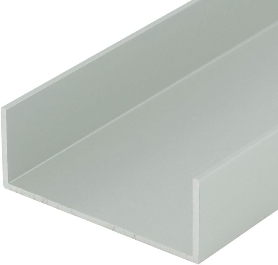 Outwater Satin Finish 1-7/8'' Inside Dimension Aluminum U-Channel 46 ...