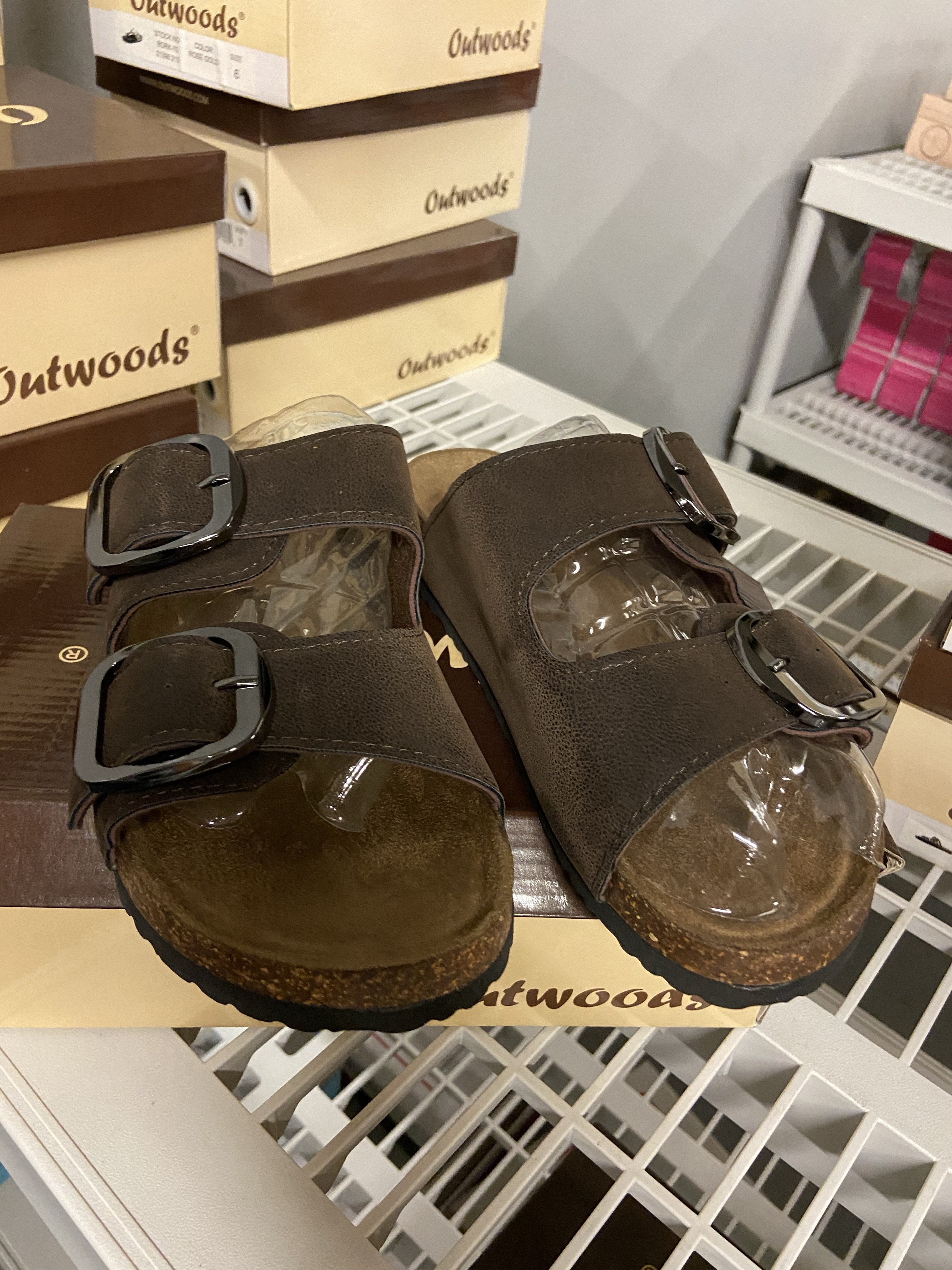Outwoods Bork-66 Women's Vegan Two Strap Buckle Sandals 21391 - Walmart.com