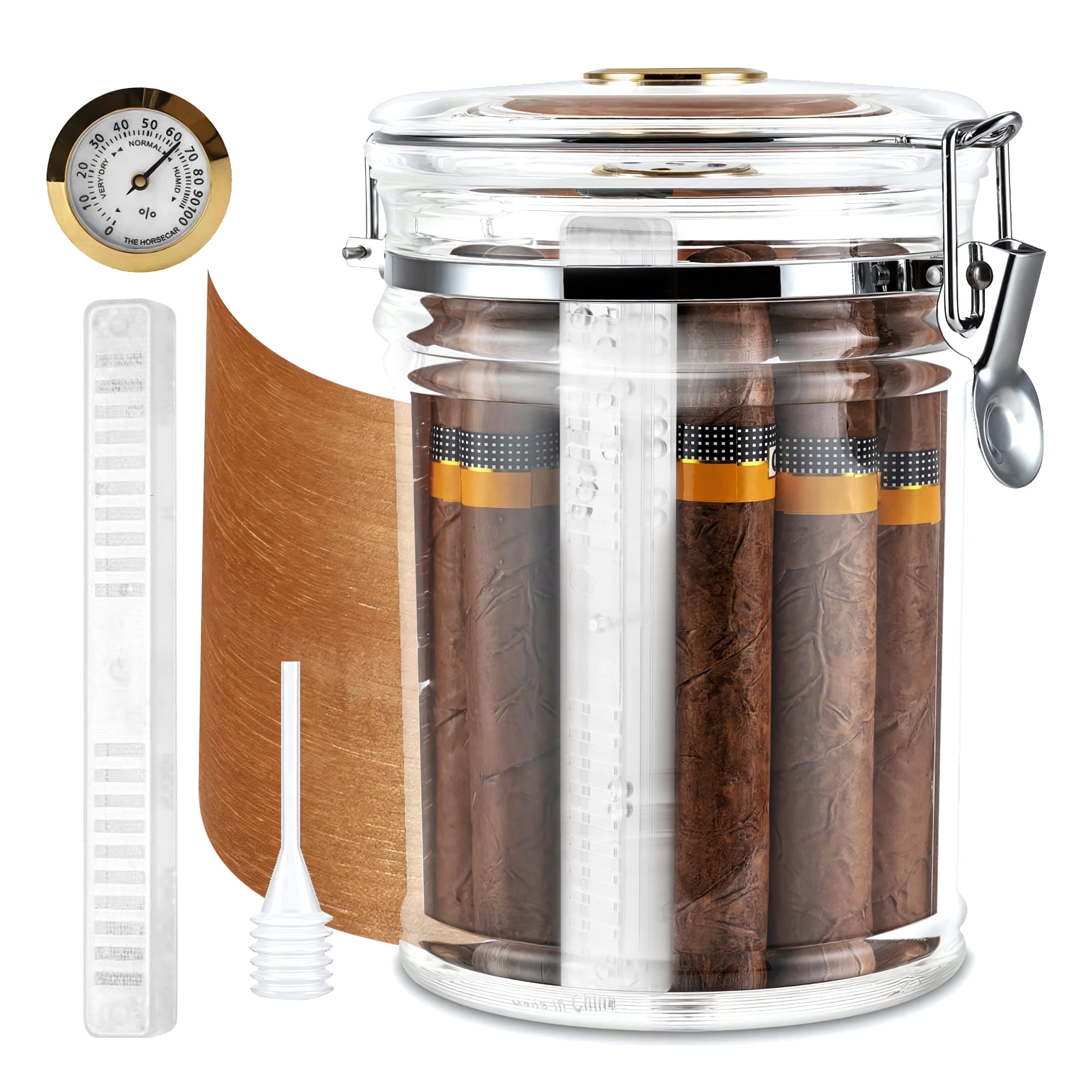 Customer reviews for Ouwald Cigar Humidor, Acrylic Cigar Jar for 15-20 ...