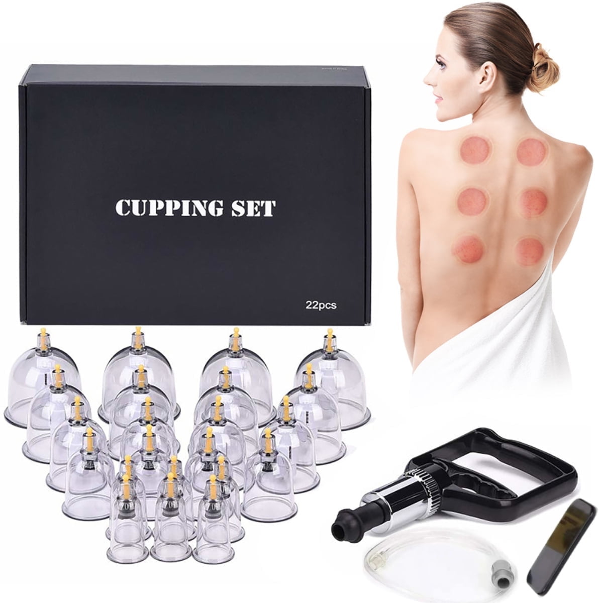 Ouwald Cupping Kit, 22 Cups Chinese Cupping Tools, Lightweight Durable ...
