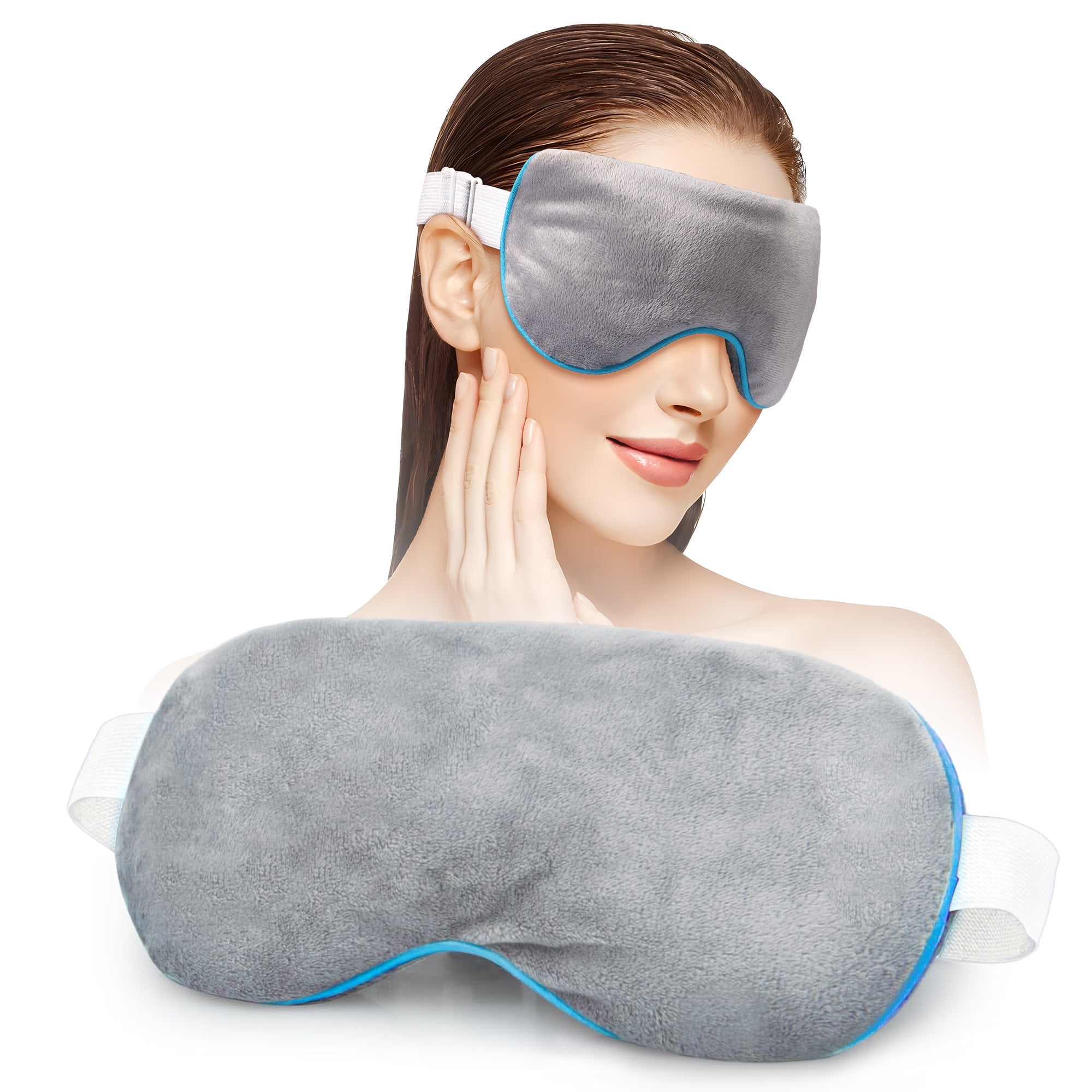 Ouwald Eye Mask, Weighted Eye Mask for Sleeping, Microwave Heated Eye ...
