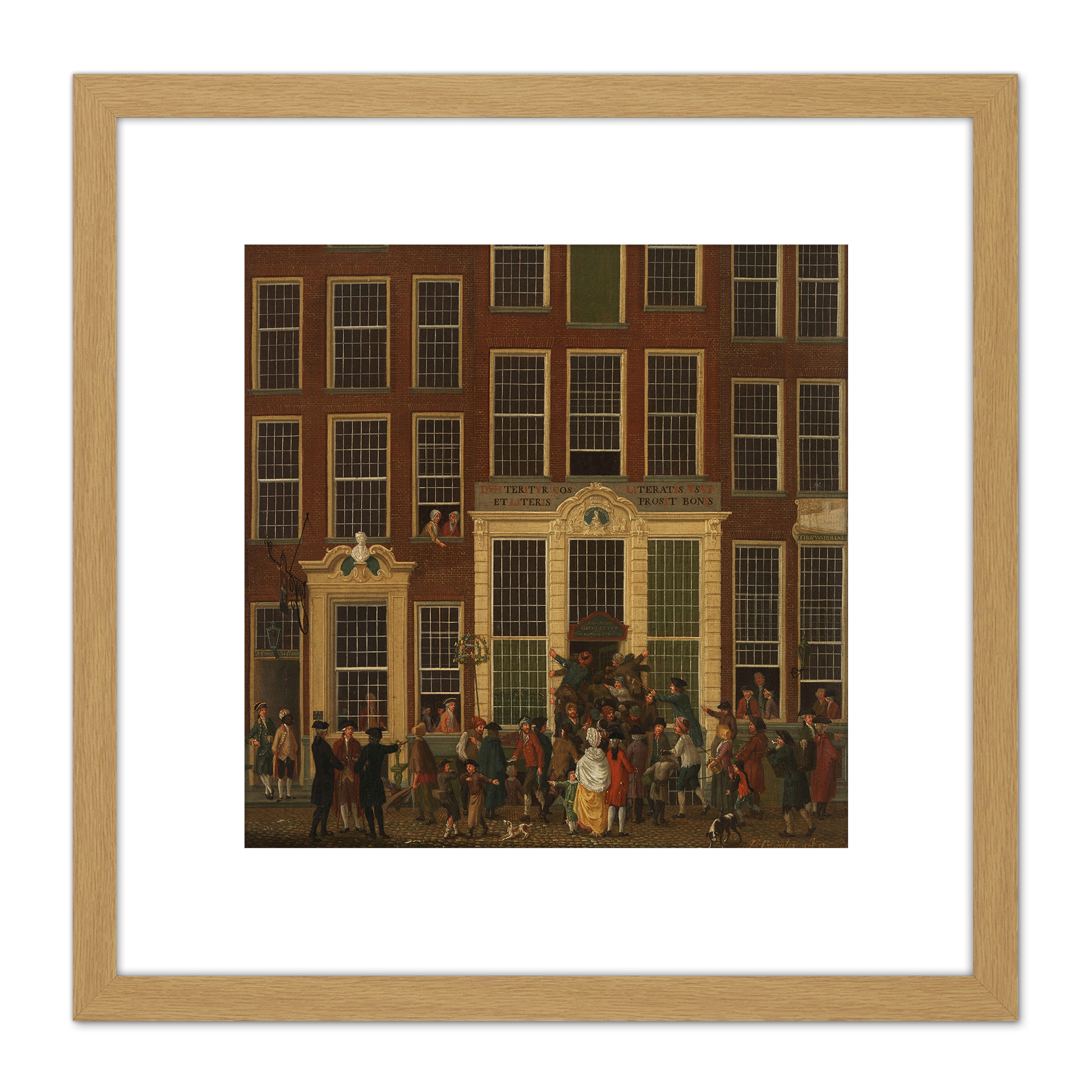 Ouwater Bookshop Lottery Agency Jan De Groot 8X8 Inch Square Wooden ...