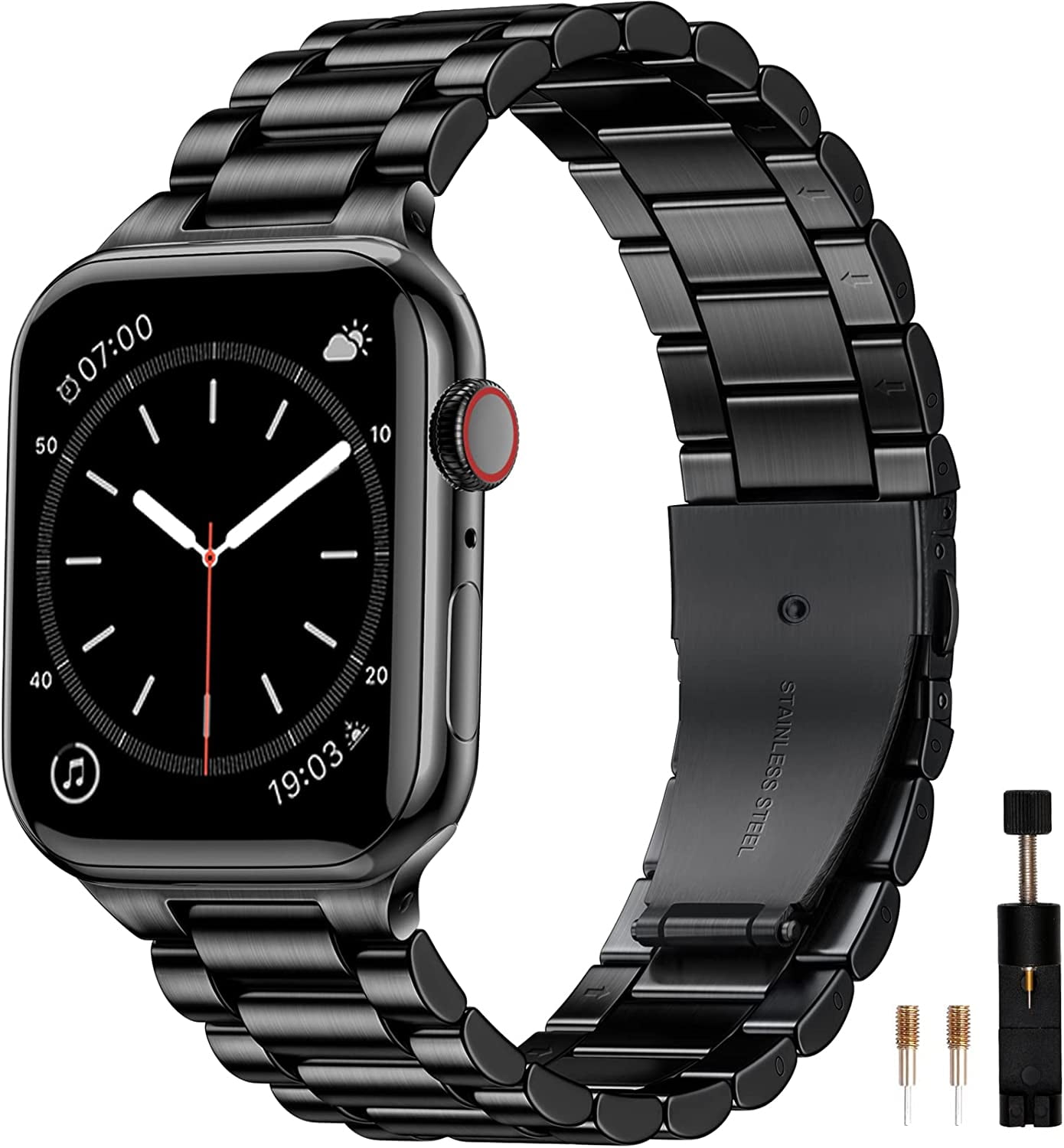 Ouwegaga Stainless Steel Bands for Apple Watch 42-49mm, iWatch Series 1 ...