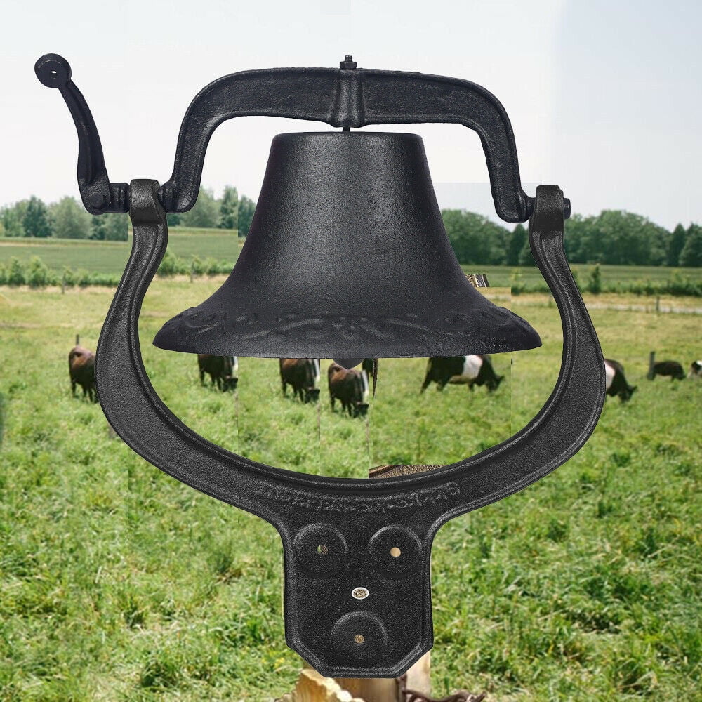 Ouyessir Large Cast Iron Dinner Bell for Indoor/Outdoor, Kitchen, House ...