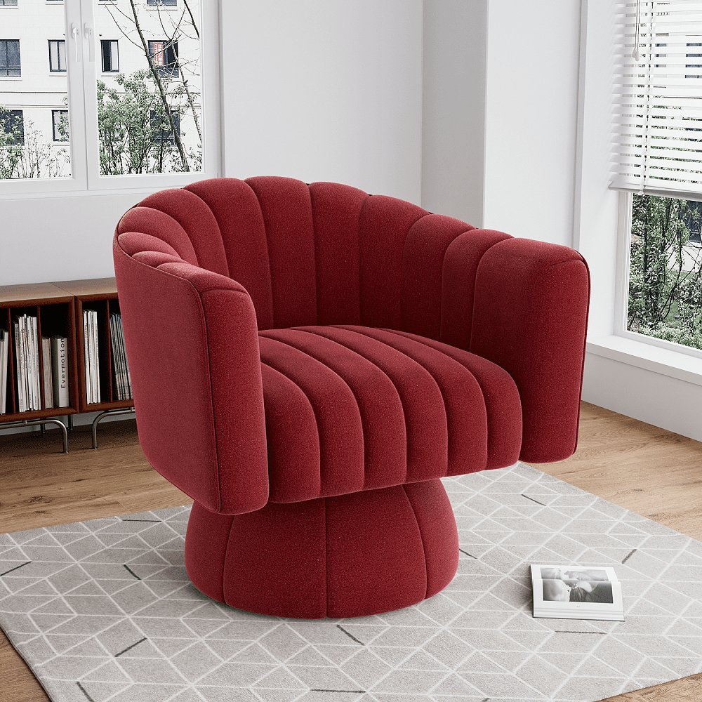 Ouyessir Swivel Barrel Chair Pumpkin Chair Modern Accent Chair Armchair ...