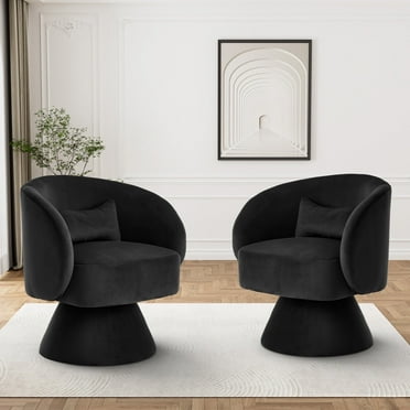 Cterwk Modern Style Upholstered Swivel Rocking Chair, Dark Gray ...