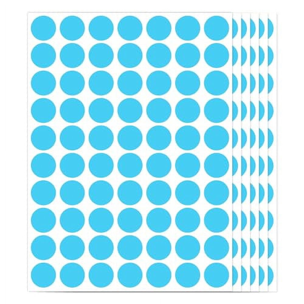Ouzoustate 1400 PCS Blue Circle Dot Stickers 3/4" Round Color Coding ...